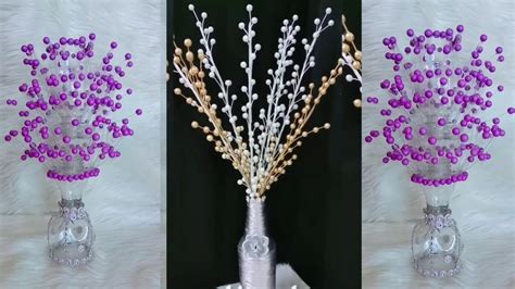 Simple And Easy To Make Flowers With Pearl Pearl Craft Ideas Youtube