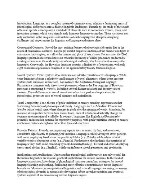 Phonological Differences Eduardo Pdf Stress Linguistics Tone