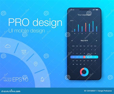 Weather Ui Material Design Stock Vector Illustration Stock Vector Illustration Of Graphic