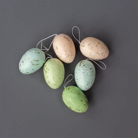 Speckled Hanging Eggs Decorations Easter Egg Tree Decorations Uk