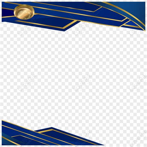 Multipurpose Blue Gold Certificate Borderdark Blue Borderround