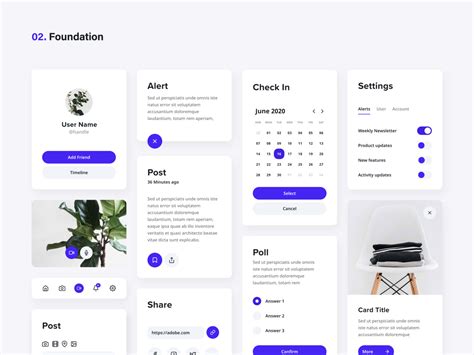 动态APP UI设计组件 xd源文件 UI设计素材网 动态APP UI设计组件 xd源文件 UI设计素材网