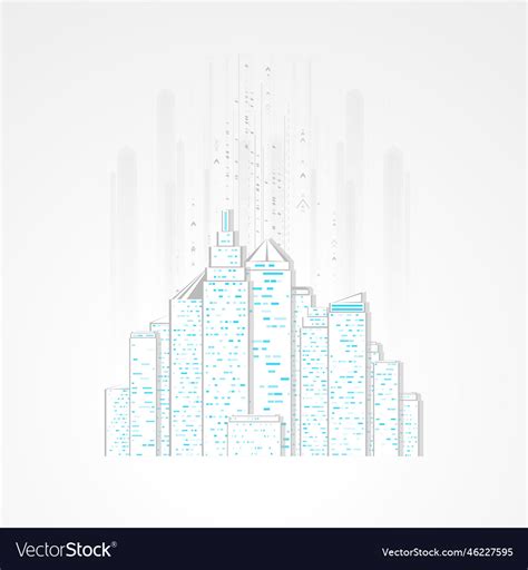 Future City Skyline Royalty Free Vector Image Vectorstock