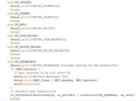 Lmic H Configuration Issue And Having Issue With Transmitting Data With LoRa Shield The Things