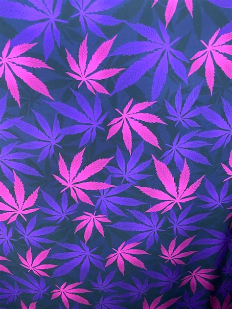 Blue Weed Leaf Wallpaper