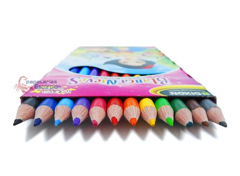 Lapices De Colores Blanca Nieves Largos Dixon Papelería Escorpión