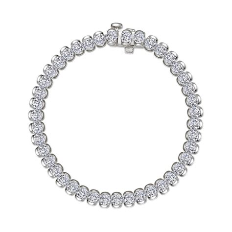 75 Ctw Aria Half Bezel Emerald Tennis Bracelet Lafonn