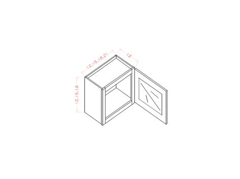 Wall Glass Insert Cabinet 1 Door 12h X 15w Kitchen Liquidators