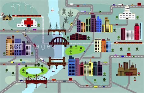 Stock Illustration Of City Layout Ikon Images Ikon Images
