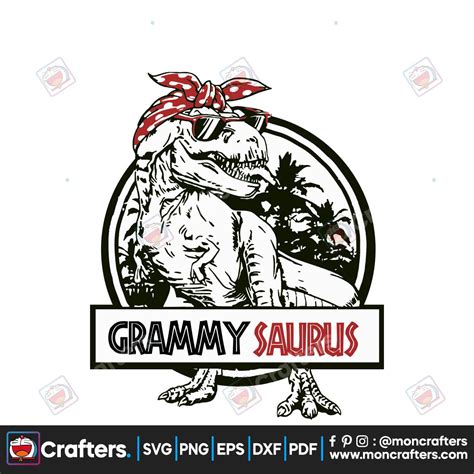 Grammy Saurus Silhouette Svg Instant Download Instant Download