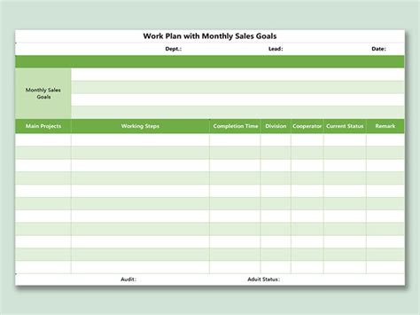 Smart Goals Excel Template
