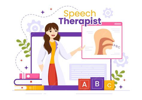Premium Vector Speech Therapist Illustration With People Training