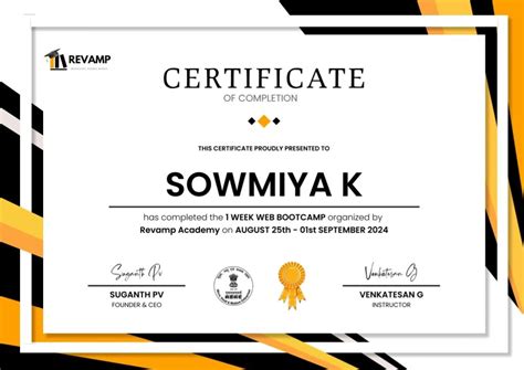 sowmiya k on linkedin webdevelopment learningjourney revampacademy