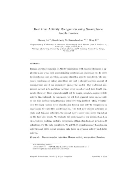Pdf Real Time Activity Recognition Using Smartphone Accelerometer