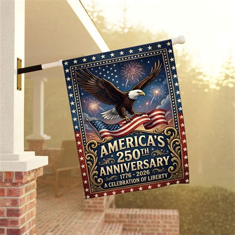 America 250th Birthday Garden Flag 250 Years American Banner 1776