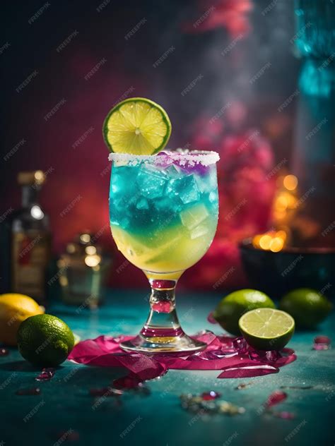 Premium Ai Image A Vibrant Chavela Cocktail With A Hint Of Lime And A