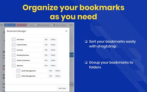 magento 2 admin bookmarks 🔖 and quick admin links extension mirasvit