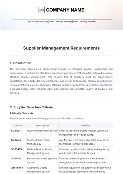 Free Procurement Templates To Edit Online