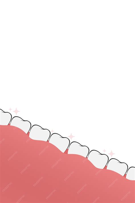 Premium Vector Frame Of Teeth Banner Tooth Border Medicine Concept Teeth Oral Dental