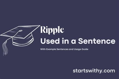 Ripple In A Sentence Examples 21 Ways To Use Ripple