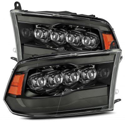 Dodge Ram 3500 2010 2018 New Glossy Black Smoked Led Quad Projector