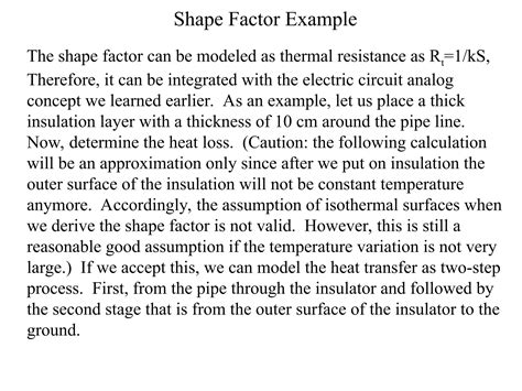 Shape Factor Configuration And View Factor Ppt