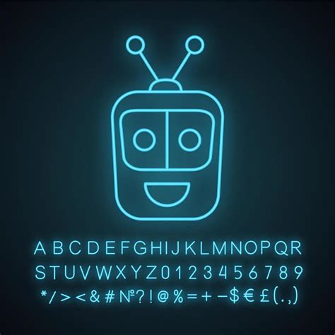 ícone De Luz Neon Do Chatbot Talkbot Robô Moderno Bot De Bate Papo
