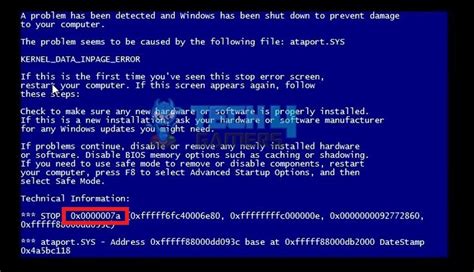 how we fixed kernel data inpage error 0x0000007a tech4gamers