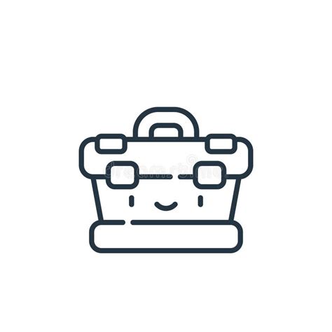Toolbox Vector Icon Isolated On White Background Outline Thin Line