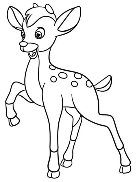 Coloriage Faon Mignon Pour Enfant Dessin Gratuit à Imprimer