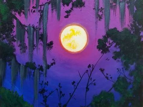 Paint And Sip Stunning Moonlight Denver Classpop