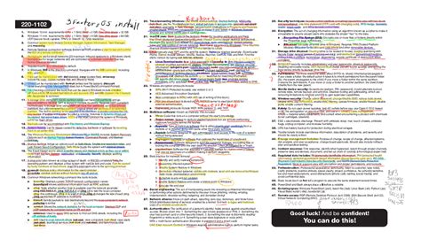 Cram Sheet Noted 220 Windows 10 Min Requirements Cpu 1 Ghz Ram 2 Gb Free Drive Space