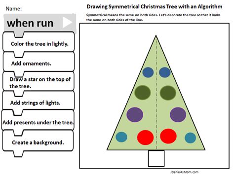 christmas coding drawing a tree based on an algorithm jdaniel4s mom