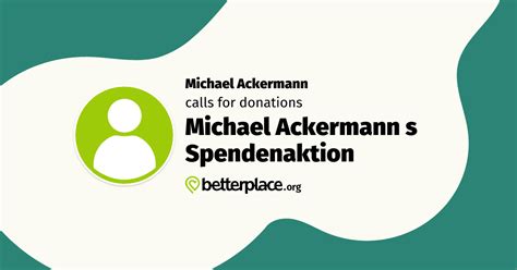 Michael Ackermann S Spendenaktion By Michael Ackermann Support My