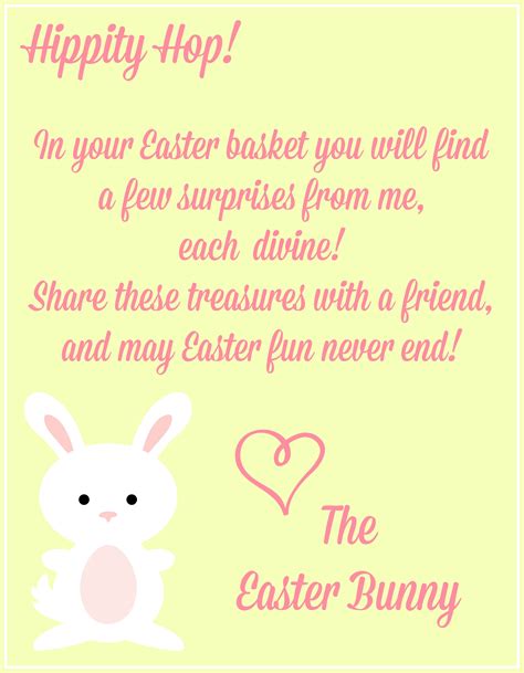 Easter Bunny Letter Template Free Printable Templates Printable