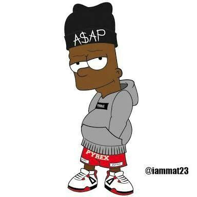 How To Draw Bart Simpson Gangster