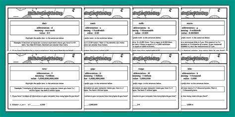 Fourth Grade Math Prefix Of The Day Worksheet Twinkl
