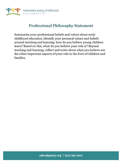 Professional Philosophy Statement Pdf