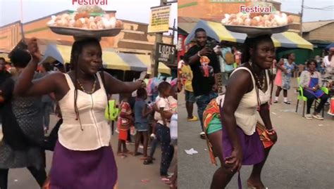 Video Egg Seller Goes Viral For Dancing Buga At Chale Wote Festival