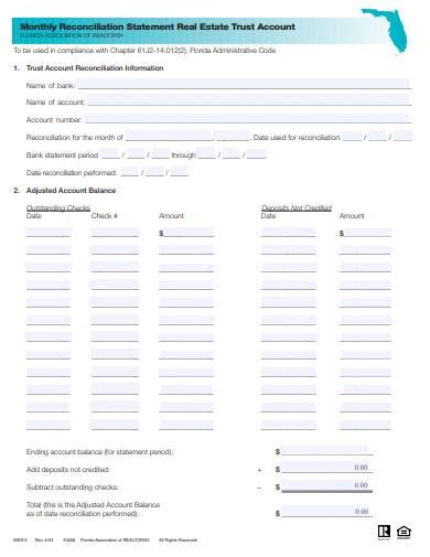Free 10 Reconciliation Statement Samples And Templates In Ms Word Pdf
