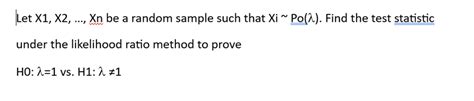 Solved Let X1 X2 Xn Be A Random Sample Such That Chegg Com