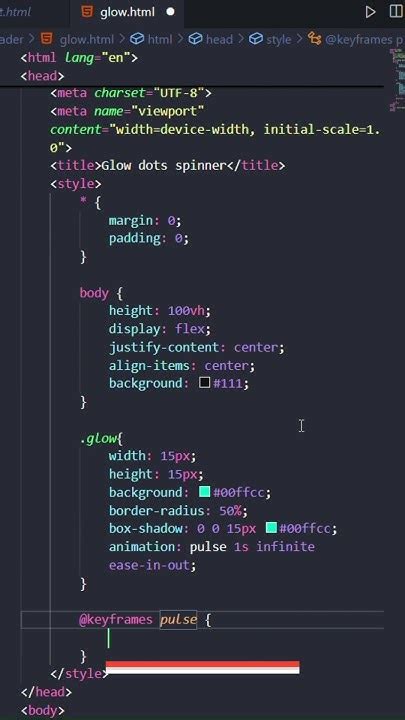 Glow Dot Spinner Html And Css Ui Htmlwebdesign Shorts Css Coding