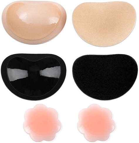 Bra Inserts Push Up 2 Pair Bra Insert Pads With 2 Pcs Nipple Stickers