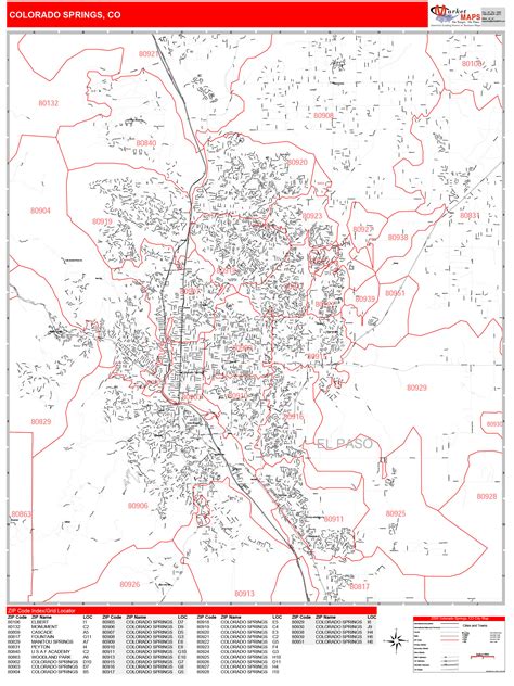 Zip Code Map Of Colorado Springs Co United States Map
