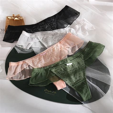 European Style Thong Women Underwear Sexy Lace Panties Low Waist Skirt