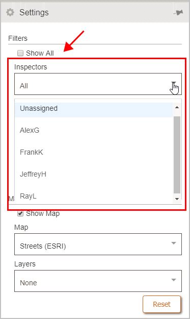 How Do I Filter Inspections Connect Online