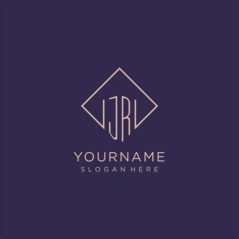 Initials Jr Logo Monogram With Rectangle Style Design 27933281 Vector