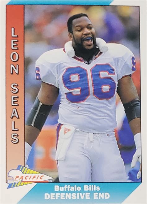 Leon Seals Buffalo Bills 1991 Pacific Card 30 Dragon Sports