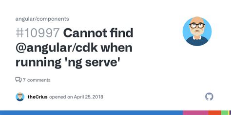 Cannot Find Angular Cdk When Running Ng Serve Issue Angular Components GitHub