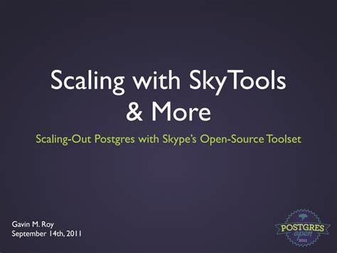 Scaling Postgresql With Skytools Ppt